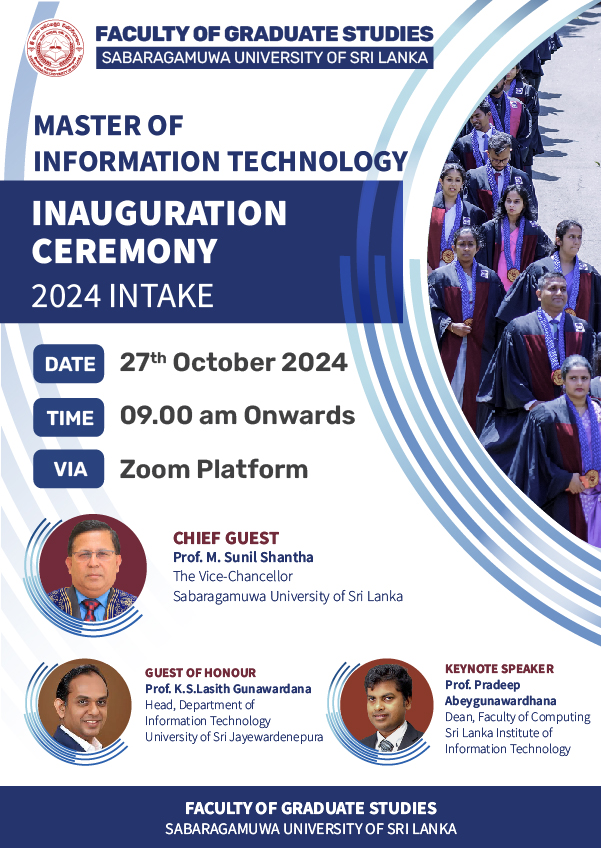 The Inauguration Ceremony of the Master of Information Technology (MIT) - 2024 Intake | Faculty ...